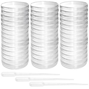 joikit 80 pack sterile plastic petri dishes, 90mm dia × 15mm deep petri dishes with lids, lab petri dishes with 200 plastic transfer pipettes for laboratory studies, scientific research