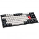 ducky one 2 tkl tuxedo gaming tastatur, mx-speed-silver - schwarz/weiß/rot