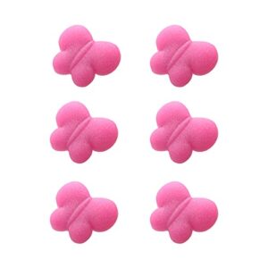 cchhyyt soft rubber butterfly shell heart shape knobs for kids girls boys cabinet handle pulls drawer knobs for kids room cabinets closets toy organizer box bookcase 6pcs/set (pink butterfly)