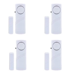 4 pack window door alarm, door sensor alarm for kids safety, alarm system for home security for pool, garage, apartment, dorm, rv and office