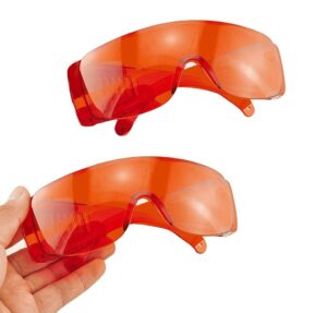 orilao 2pcs dental red eye protection glasses teeth whitening goggle glasses