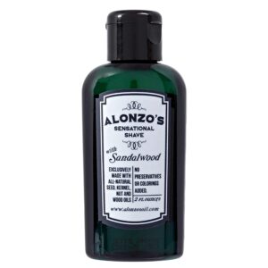 alonzo’s sensational shave - pre shave oil with sandalwood oil, beard kit essential, men’s face care and skin care pre-shave oil, 2fl oz