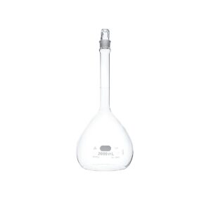 pyrex 2l class a volumetric flasks with pyrex glass standard taper stopper