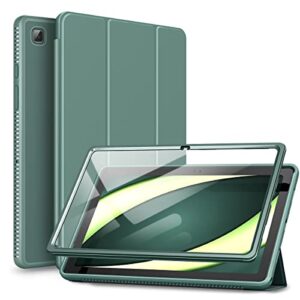 suritch case for samsung galaxy tab a7 10.4" (sm-t500/t505/t507), [built in screen protector][auto sleep/wake] lightweight leather case full body smart cover with magnetic trifold stand-midnight green