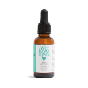 we love eyes - 100% all natural tea tree makeup remover oil - effortlessly remove waterproof makeup and eyeliner - made with australian tea tree - cruelty free - vegan