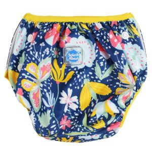 splash about size adjustable swim diaper, garden delight 1-3 years