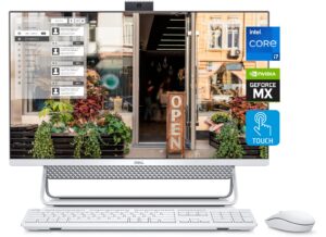 dell inspiron 7700 27 all-in-one desktop, 27" fhd touchscreen, i7-1165g7, geforce mx330, 64gb ram, 2tb ssd, webcam, wifi 6, bluetooth 5, wireless keyboard and mouse, win 10 home