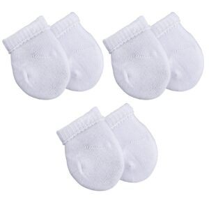 unconditional mom 3 pairs of newborn socks - adjustable infant socks with velcro - baby socks 0-3 months - white cotton organic preemie socks for baby boy and girl