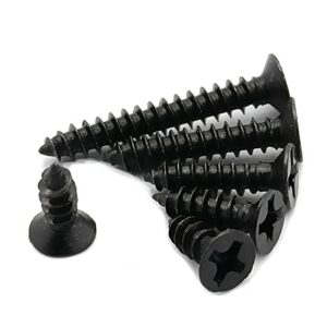 100pcs self tapping screws m1.7 m2 m2.3 m2.6 m3 laptop screws computer screws small philips pan head black carbon steel duo er (length : 6mm, size : m2.3)