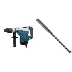 bosch 11264evs 1-5/8 sds-max combination hammer with bosch hc5010 1/2 in. x 13 in. sds-max speed-x rotary hammer bit, grey