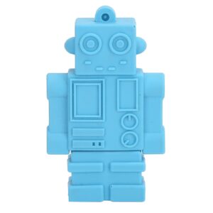 cute usb flash drive, novelty cartoon blue robot appearance thumb drive, pendrive memory thumb stick for date storage, gifts for school students kids children teacher collegue employees (128gb)