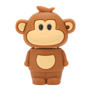 cute monkey usb flash drive, cartoon animal monkey thumb drive, pendrive memory thumb stick, gifts for school students kids children teacher collegue employees(128gb)