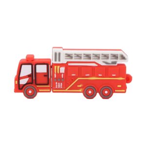 kafuty-1 cute usb flash drive, novelty cartoon fire truck thumb drive, pendrive memory thumb stick, gifts for school students kids children teacher collegue employees(16gb)