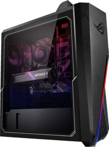 asus rog strix ga15dk gaming desktop pc, amd ryzen 7 5800x, geforce rtx 3070, wi-fi 5, windows 10 home, 32gb ram | 1tb pcie ssd+1tb hdd + generic accessories