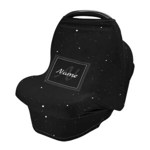 personalized baby name car seat covers for babies infant - nursing cover breastfeeding scarf, carseat cover for girls and boys, constellation starry sky