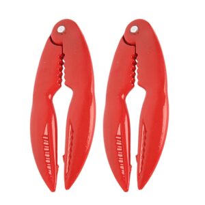 yardwe 2pcs lobster crackers seafood clip crab pliers crab crackers crab leg nut cracker crab peel shrimp tool for lobster crab crawfish prawns shrimp red