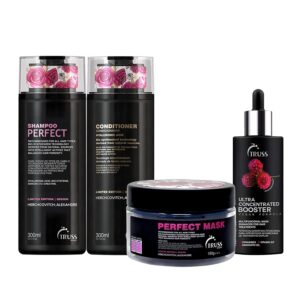 truss perfect shampoo and conditioner set bundle with hair mask and ultra concentrated booster