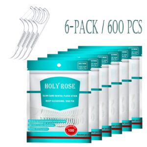 floss dental picks holy rose flosser toothpick tasteless floss stick bagged fine 600 count white dental floss)