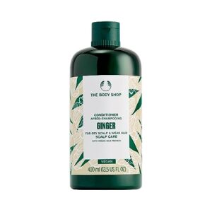 the body shop ginger scalp care conditioner – for dry scalp & weak hair – with vegan silk protein – 400ml