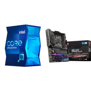 intel core i9-11900k desktop processor 8 cores up to 5.3 ghz unlocked lga1200 (intel 500 series & select 400 series chipset) 125w with msi mpg z590 gaming plus gaming motherboard