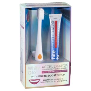 white glo - accelerator led micro-sonic toothbrush with white boost serum