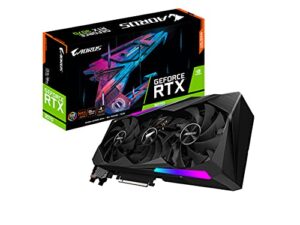 gigabyte aorus geforce rtx 3070 master 8g graphics card, 3x windforce fans, 8gb 256-bit gddr6, gv-n3070aorus m-8gd rev2.0 video card