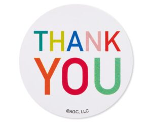 american greetings thank you stickers or seals, multi-colored text (500-count)