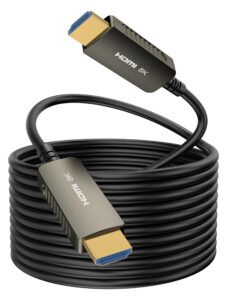 soeybae 8k fiber optic hdmi cable 100ft/30m, hdmi cable 2.1 support 8k@60hz, 4k@120hz, 48gbps, earc, hdcp2.2,ps5