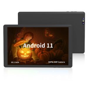 tibuta tablet 10.1" android 11.0 tablets, 2gb ram 32gb rom, quad core processor, 5.0mp front +8.0mp rear camera, 2022bluetooth tablets, wi-fi tablet 6000mah halloween,christmas and new year gifts