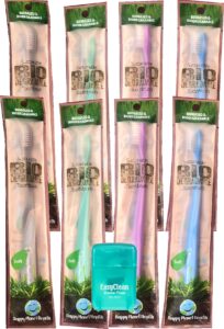 hdp happy planet biodegradable toothbrush floss color:biodegradable size:pack of 8 with bonus