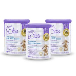 aussie bubs australian goat milk-based toddler formula, powder, 28.2 oz (3 cans)