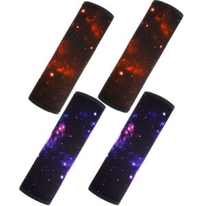 4 pieces seat belt cover for kids soft car shoulder strap pad safety belt cushion baby car seat neck pads in different starry sky design for boys and girls