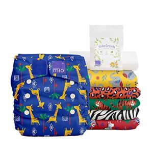 bambino mio, miosolo classic cloth diaper set, safari celebration