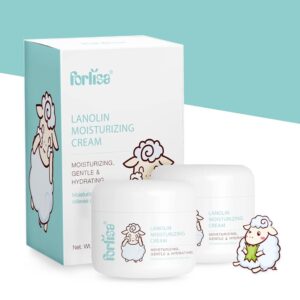 forlisa baby lanolin nipple cream breastfeeding organic nipple butter balm with winter moisturizing,perfect for dry skin, used by nursing & pumping moms, baby(2 pack)