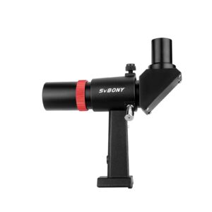 svbony sv182 finderscope, right-angle correct-image optical finder, 6x30 finder scope for astronomy telescope, with crosshair and bracket