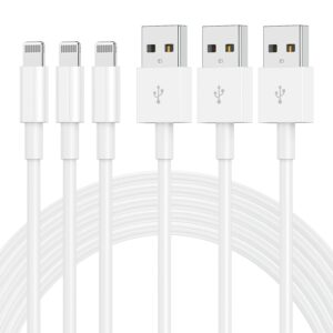 3pack [apple mfi certified] apple iphone charger 6ft, iphone chargers iphone lightning to usb cable 6 foot, fast charging cord for apple iphone 12/11/11pro/11max/ x/xs/xr/xs max/8/7, ipad