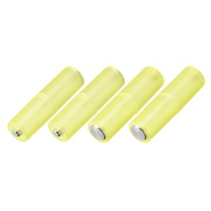 uxcell aaa to aa battery adapter battery converter cases holder shell with metal contacts on two bottom yellow 4 pcs