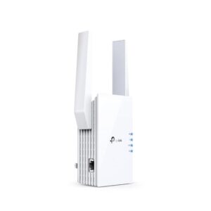 tp-link ax1800 wifi 6 extender(re605x)-internet booster, covers up to 1500 sq.ft and 30 devices,dual band repeater up to 1.8gbps speed, ap mode, gigabit port (renewed)