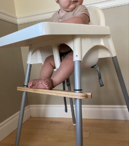 high chair footrest compatible with ikea antilop - 100 percent natural bamboo, k-2