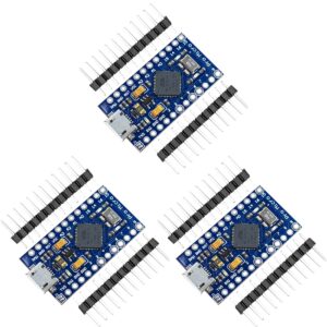 hosyond 3pcs pro micro atmega32u4 for leonardo 5v 16mhz development board micro-controller compatible with arduino ide