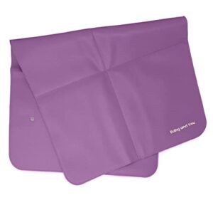 speedy barcodes vegan leather diaper changing pad, light purple, 16x30