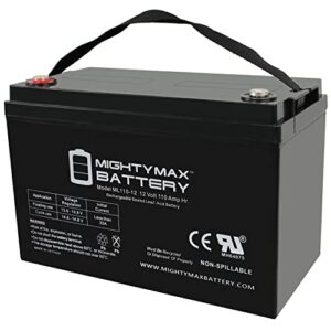 mighty max battery 12v 110ah sla replacement battery for centennial cb12-115