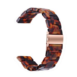 compatible with samsung galaxy watch 4 classic 42mm/46mm bands for women&men, fashion resin watch band bracelet replacement straps for samsung galaxy watch 4 classic 42mm/46mm smartwatch (dark amber)