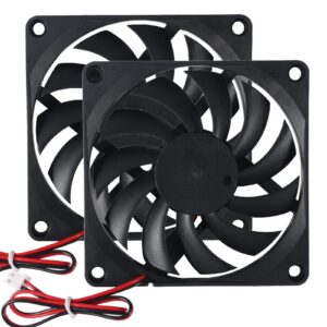 2pcs dc 24v 8010 fan dual ball bearings 80mm 10mm fan 3d printer 80x80x10 brushless cooling fan for makerbot for 3d printer pc cpu computer case fan cooler and other small heat dissipation equipment