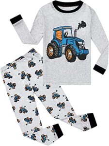 little hand toddler boys pajamas tractor pjs set fall winter jammies kids pjs boy clothes sets 5t