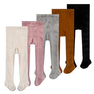 4/5 pack baby girls cable knit tights cotton rich toddler footed stockings thick winter school leggings dance pantyhose