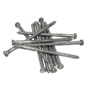 3/8" x 6" lag bolt screws | hex head | hot dip galvanized | 10pcs box