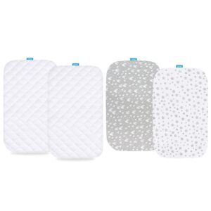 bassinet mattress pad covers and sheets for arm's reach clear-vue, cambria, mini ezee 2 in 1co-sleeper bassinet