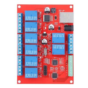 kadimendium ethernet relay board 8-channel network switch tcp udp module controller circuit board lan ethernet electronic kit