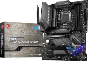 msi mag z590 tomahawk wifi computer gaming motherboard (atx, 11th/10th gen intel core, lga 1200 socket, ddr4, pcie 4, cfx, m.2 slots, usb 3.2 gen 2, wi-fi 6e) intel pc motherboards (renewed)